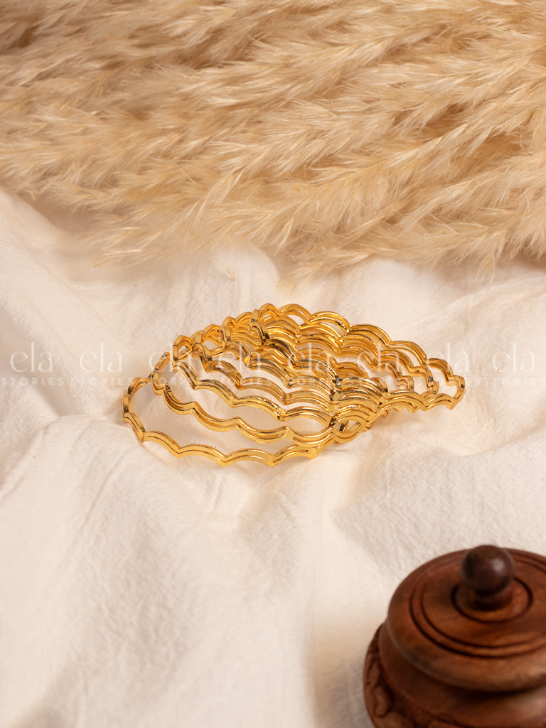 Elegant Gold Tone Bangles – Ela Stories