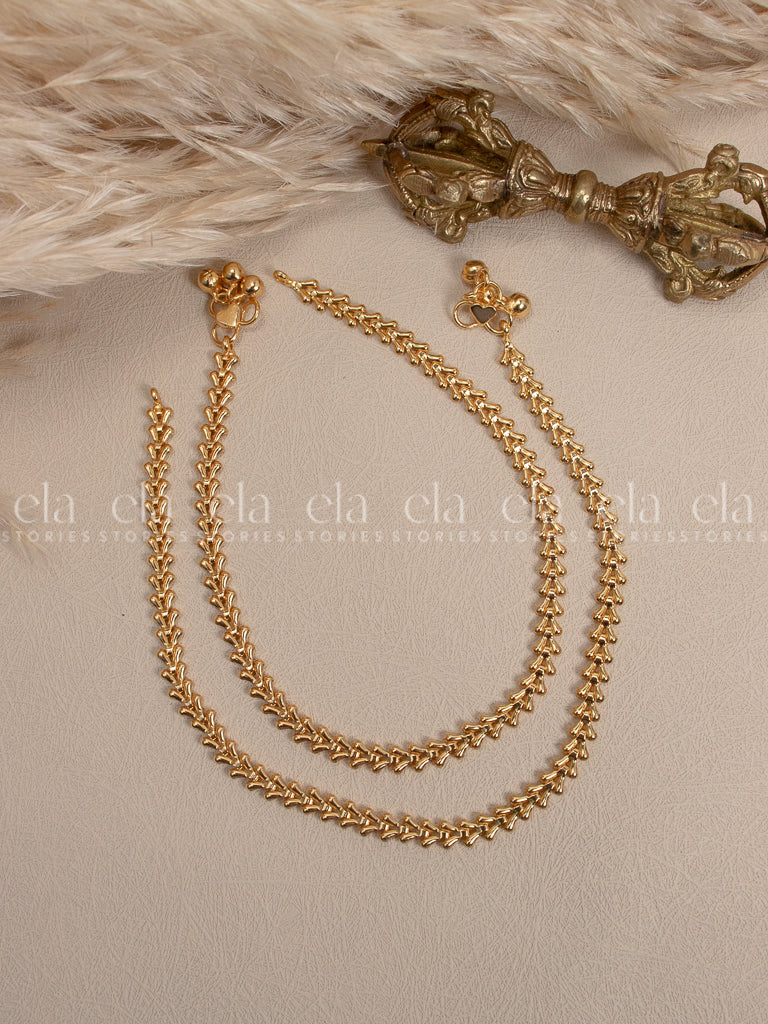 Plain Gold Tone Anklets – Ela Stories