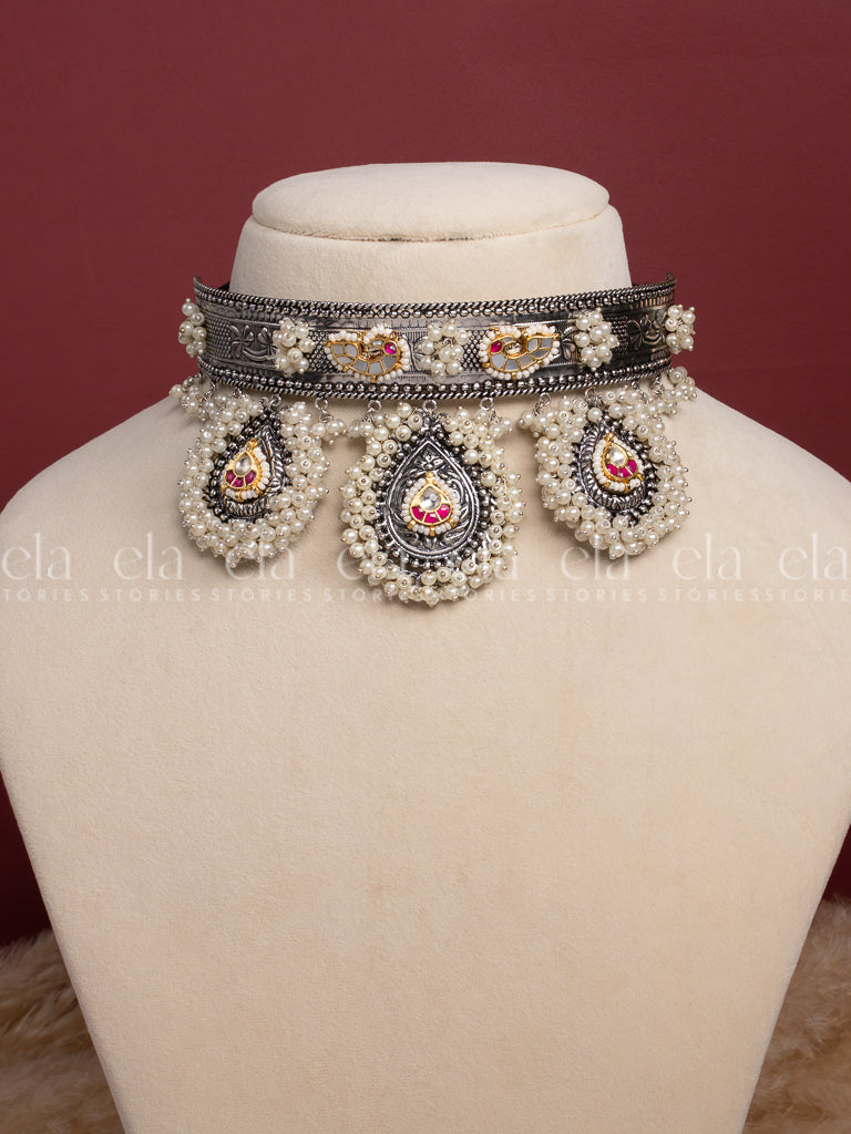 Tribal Choker With Kundan Motifs – Ela Stories