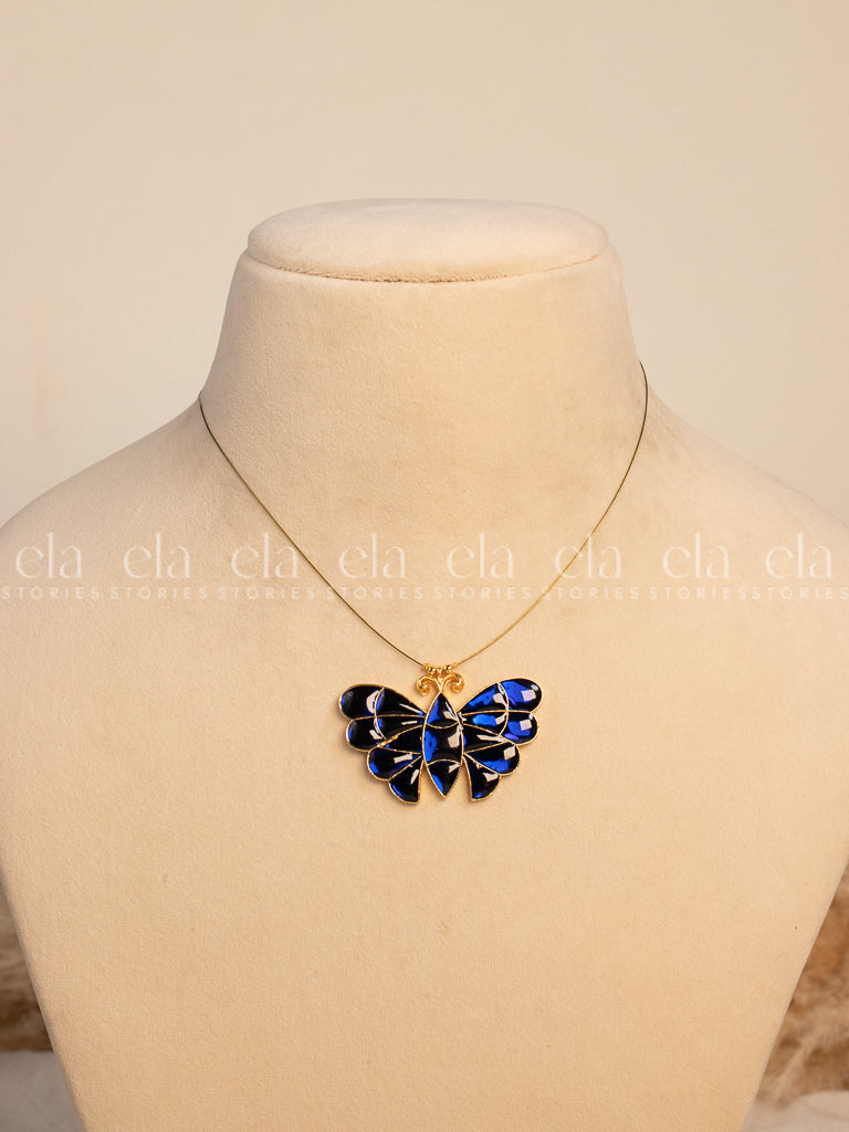 Butterfly Airy Pendant - Blue – Ela Stories